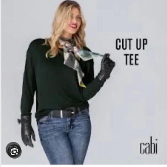 CAbi | Tops | Nwt Cabi 4364 Cut Up Tee In Hunter Green | Poshmark